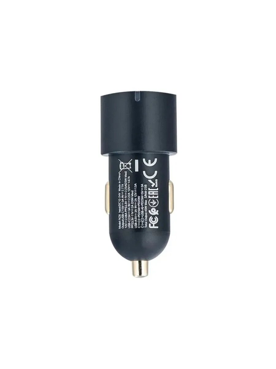 Мощный автомобильный зарядник с двойным Type-C и USB