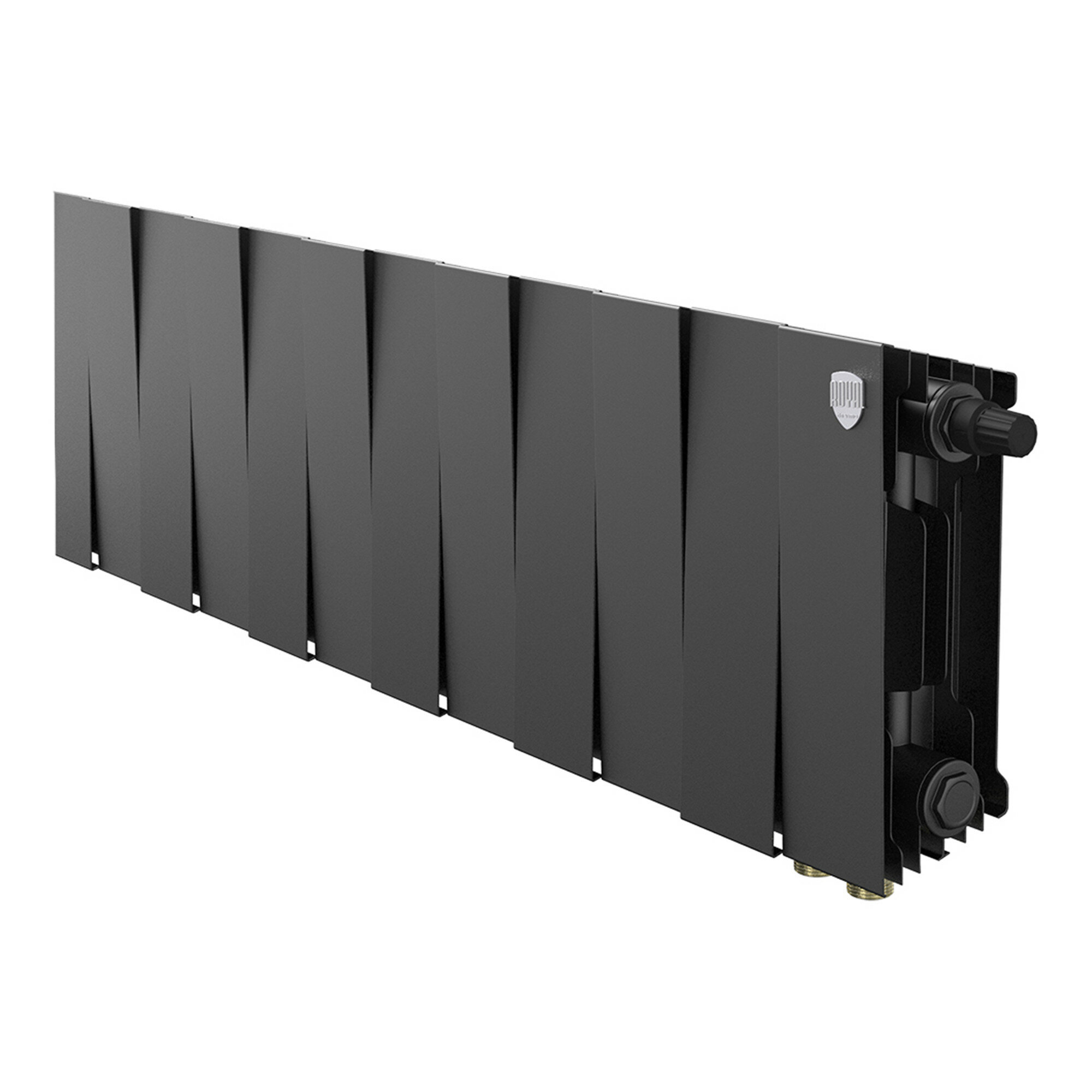 Радиатор биметаллический Royal Thermo PianoForte 200 Чёрный VR80- 12 секц.