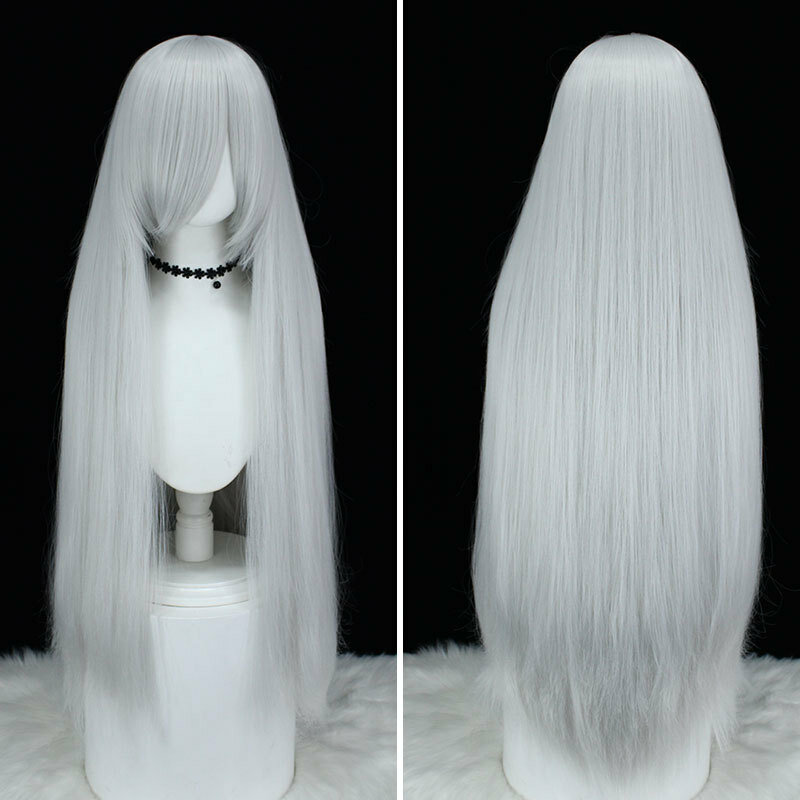 Парик для косплея аниме длинный прямой 100 см пушистый cosplay wig универсальный образ