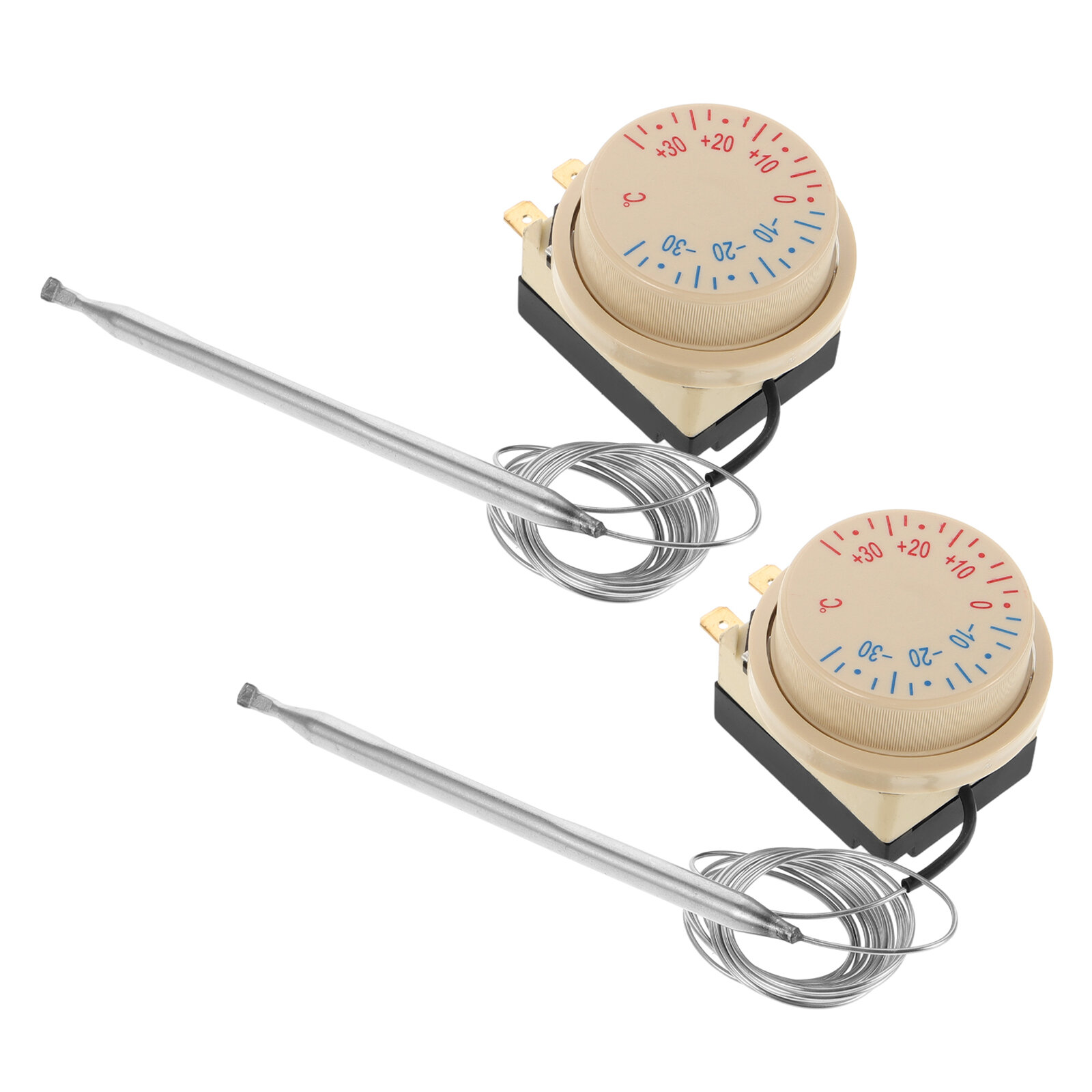 Механический терморегулятор для холодильника из нержавеющей стали с пластиковой ручкой, универсальный, в комплекте 2 шт