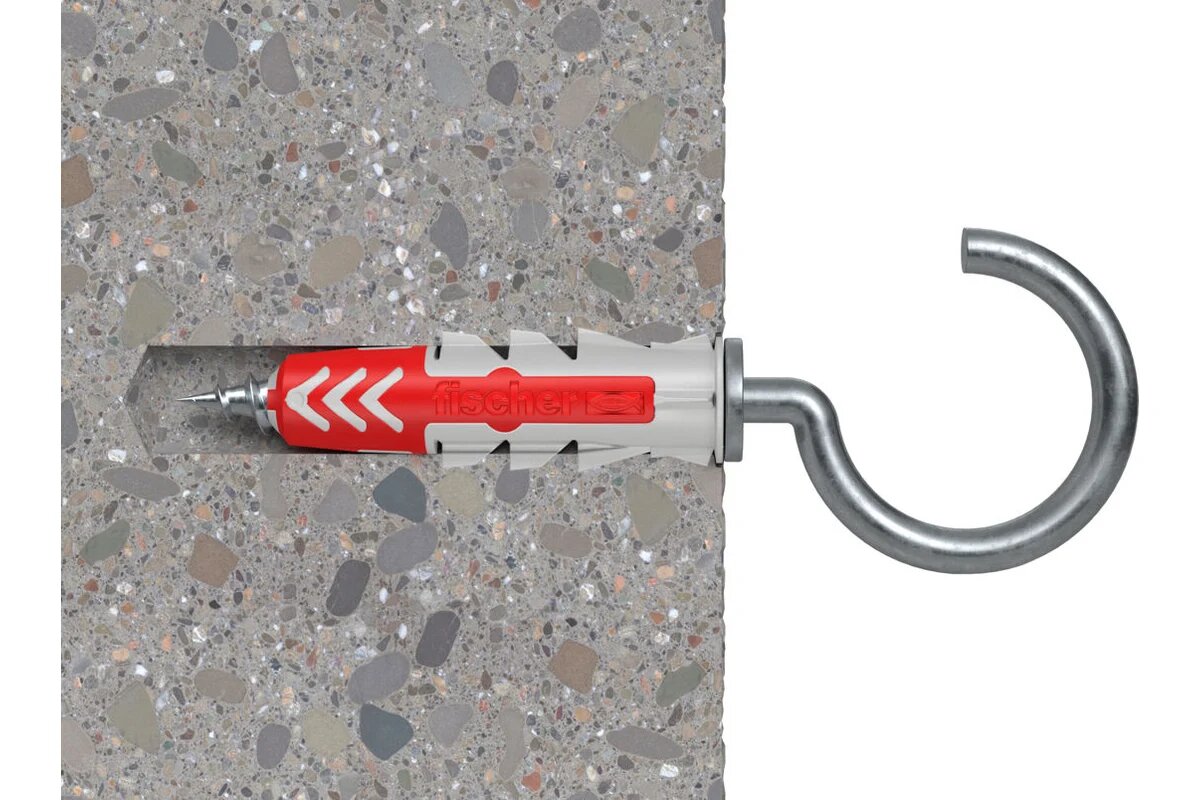 Дюбель с полукольцом fischer duopower 5x25 rh k nv для бетона, кирпича, гипсокартона и газобетона