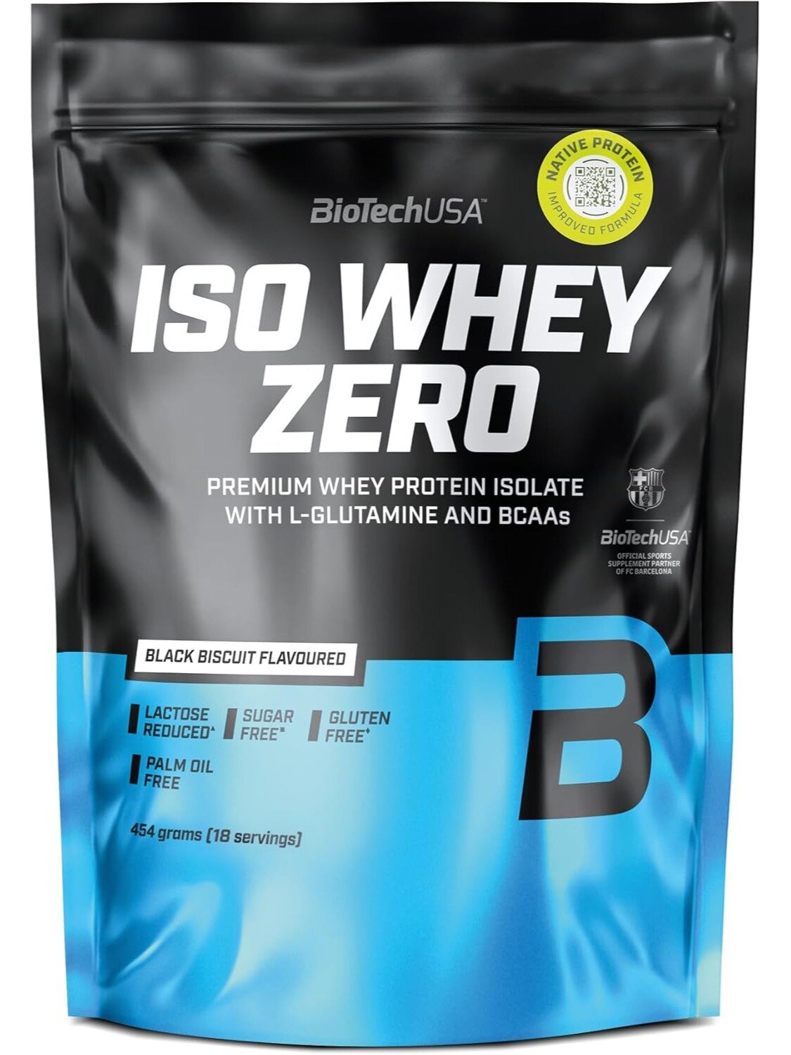 Изолят протеина BioTechUSA Iso Whey Zero 454 г, Черный бисквит