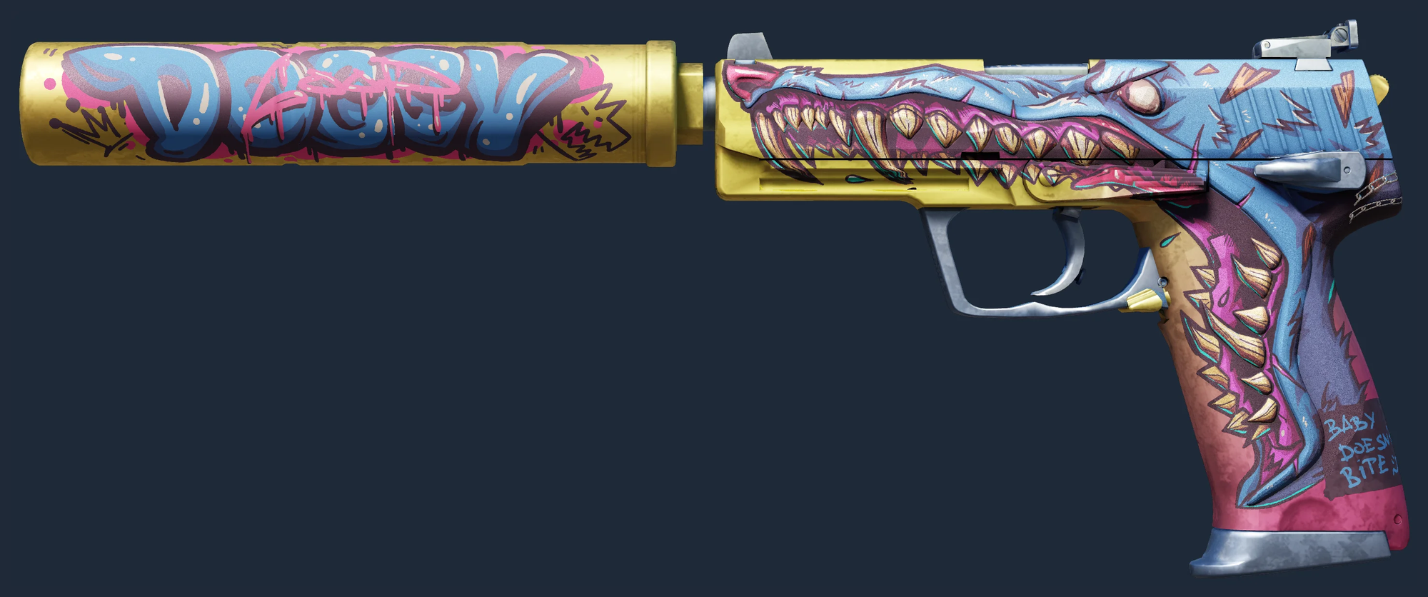 USP-S | Зубоскал (Поношенное) Скины CS2 с быстрой автовыдачей steam trade