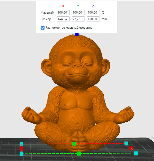 STL-файл "3D Горилла", готов к печати, для 3D моделирования, интерьер, подарок, STL модель для 3d принтера