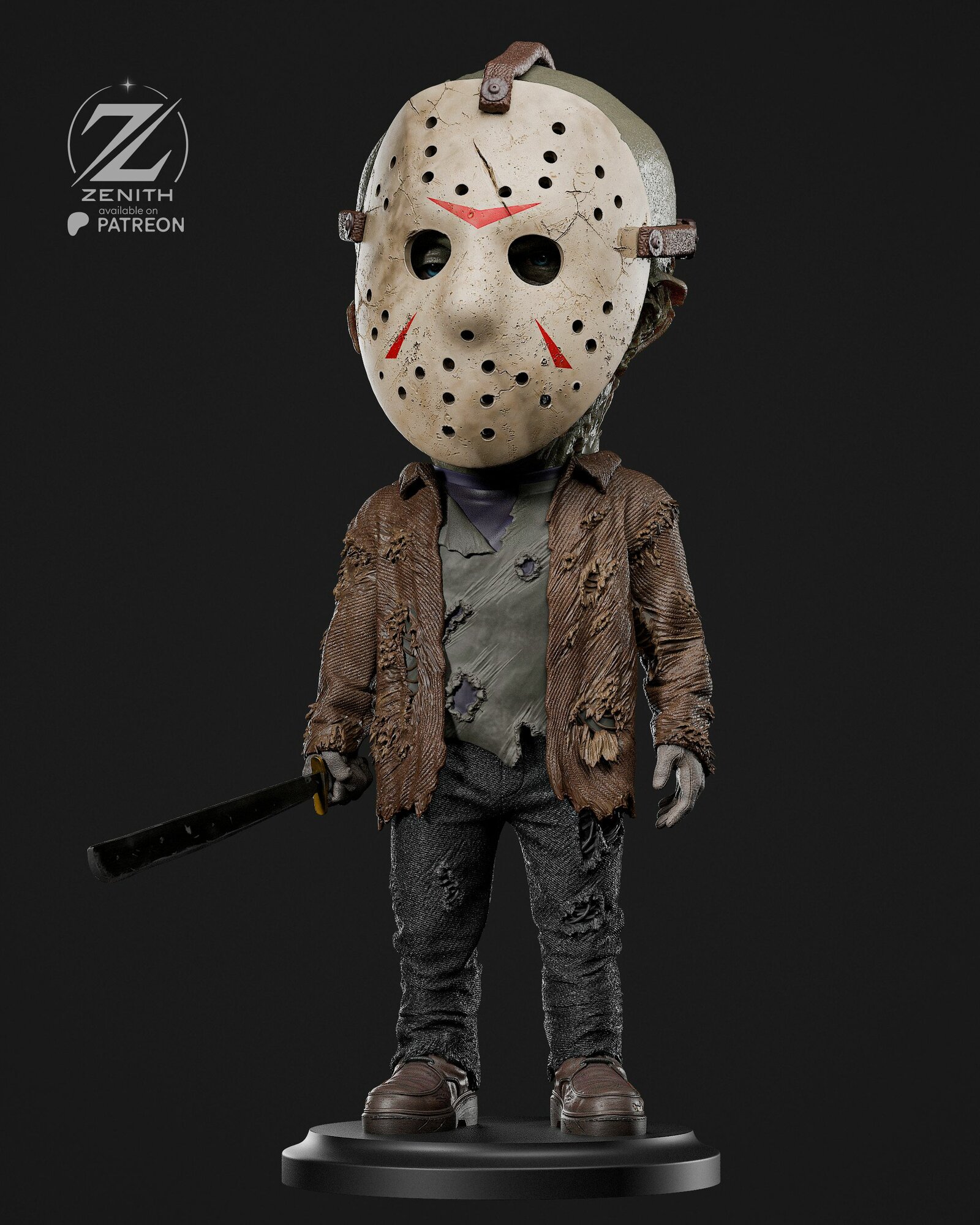 Сборная модель Jason (Friday the 13th), 127мм для покраски