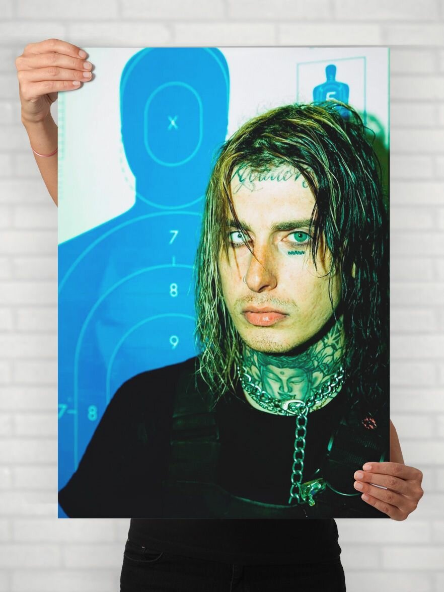 Плакат на стену для интерьера Ghostemane (Гоустмейн 4) - Постер по музыке и артисту формата A1 (61x84 см)