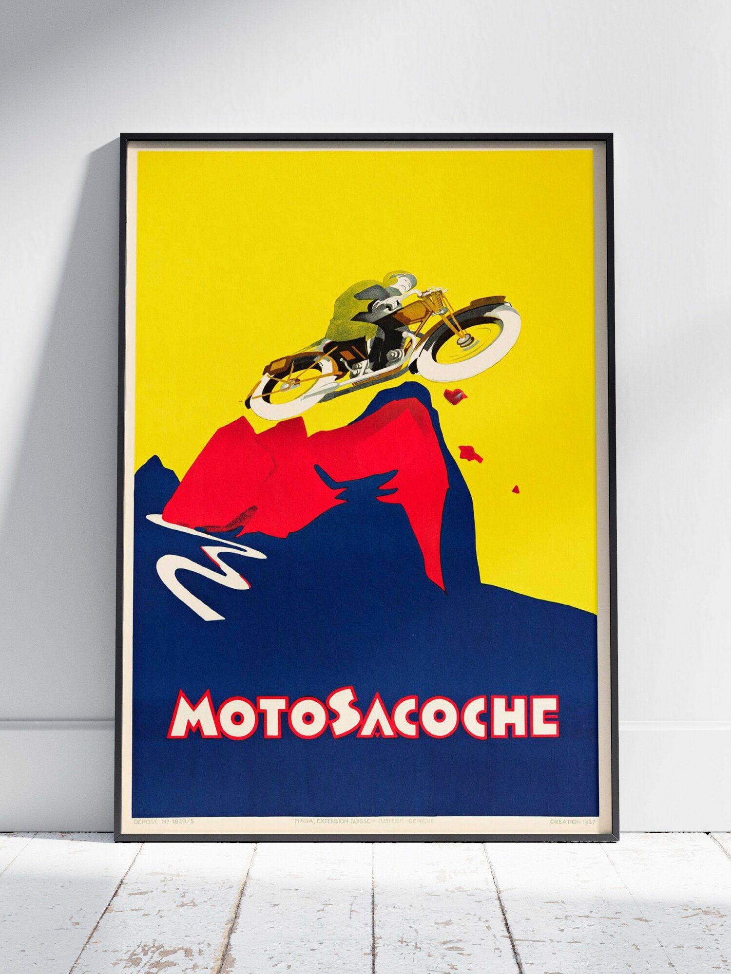 Плакат на стену для интерьера Техника и транспорт (Мотосакош - Motosacoche 2) - Постер по транспорту формата A4 (21x30 см)