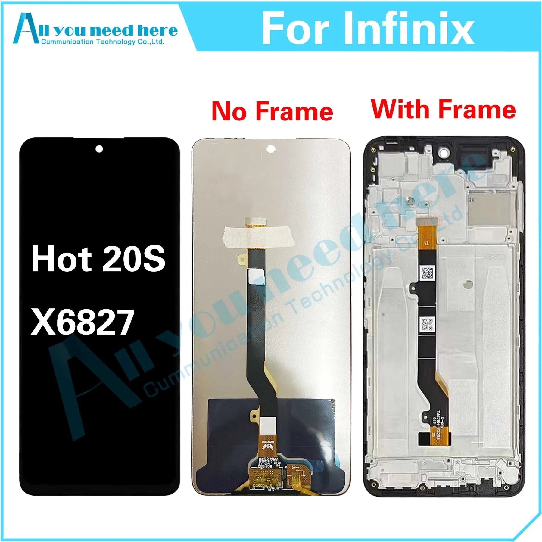 Запасные части для ЖК-дисплея Infinix Hot 20S X6827 With Frame