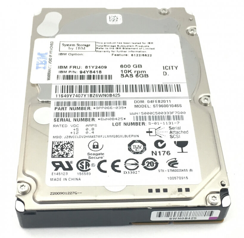 Жесткий диск IBM 81Y2409 600Gb 10000 Fibre Channel 2,5" HDD