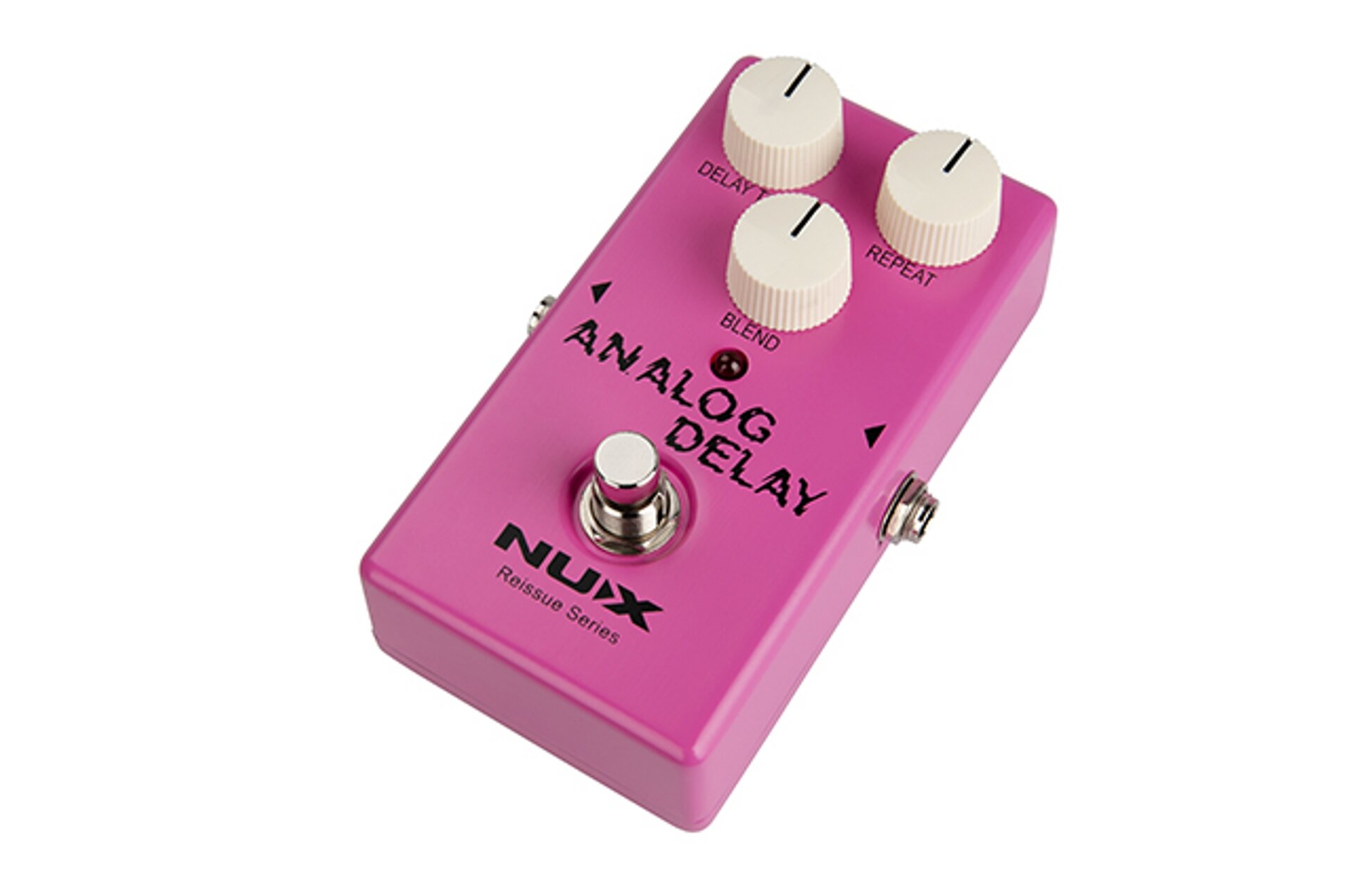 Педаль эффектов Nux Analog-Delay Reissue Series, для электрогитары, металл, розовая