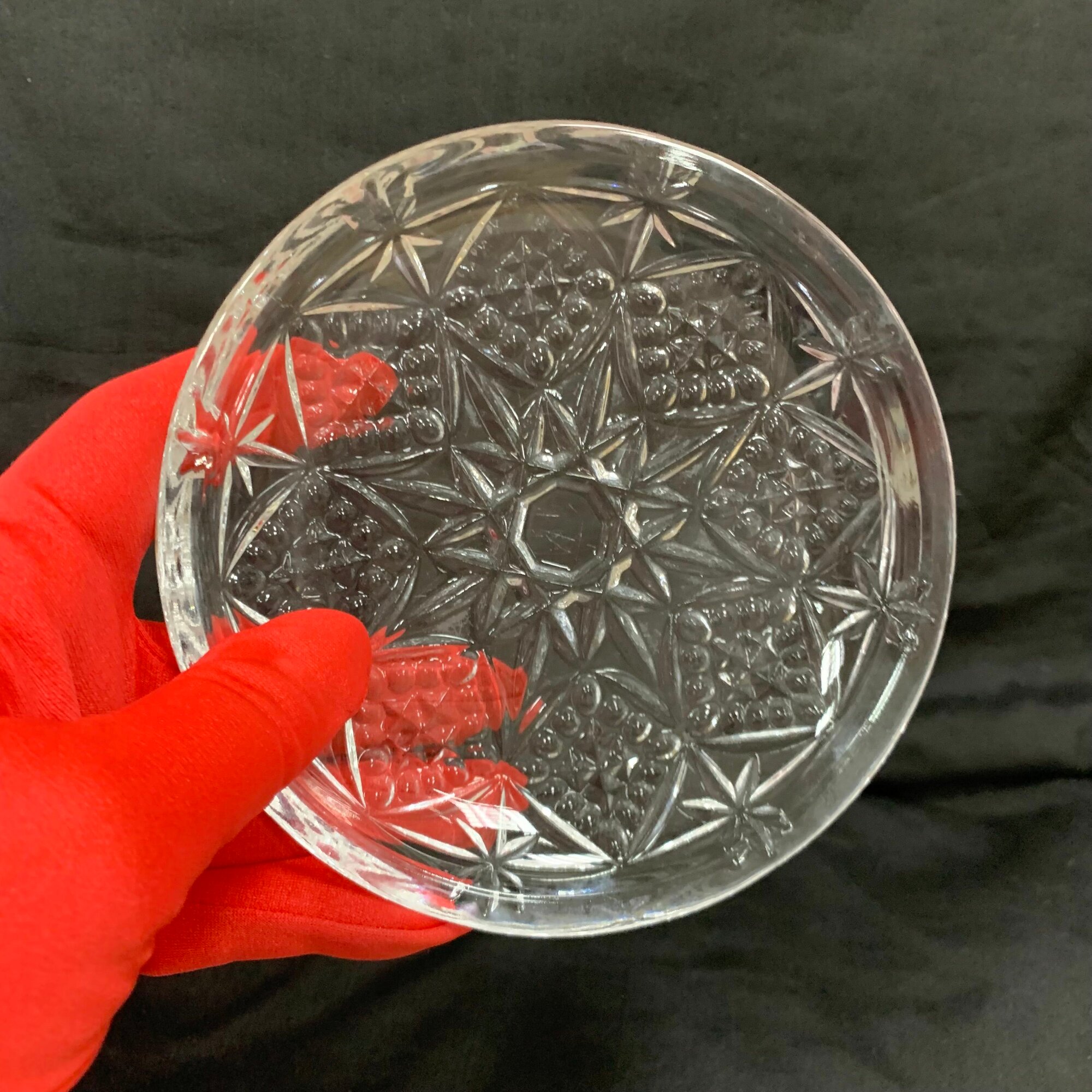 Хрустальная конфетница "блюдечко"