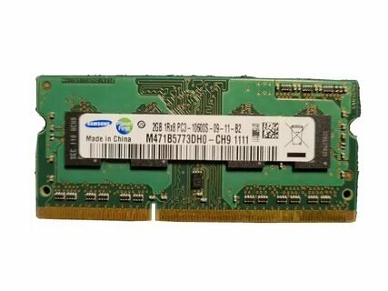 Оперативная память Samsung DDR3 2GB, для ноутбуков (SO-DIMM)