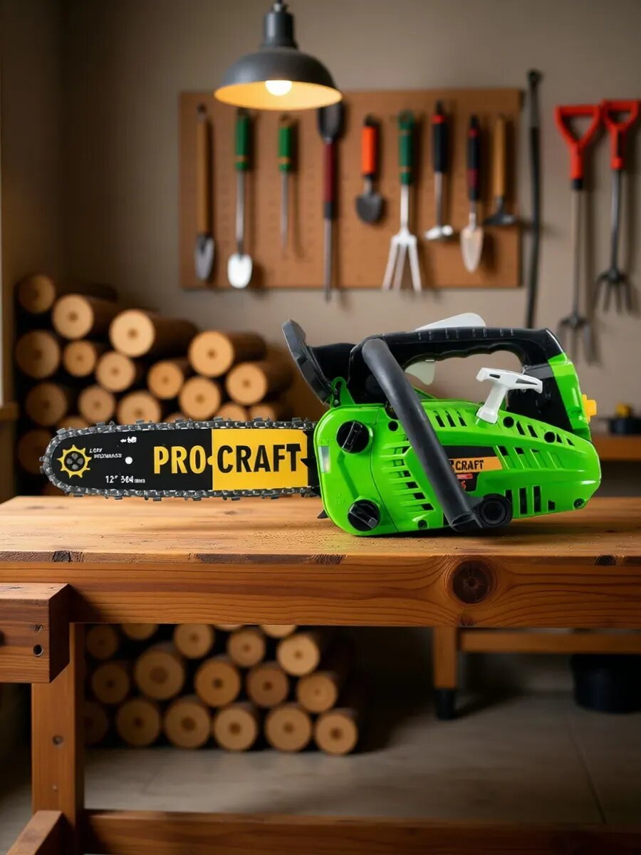 Бензопила Pro-Craft K350S. одноручковая пила для сада. шина 30см.