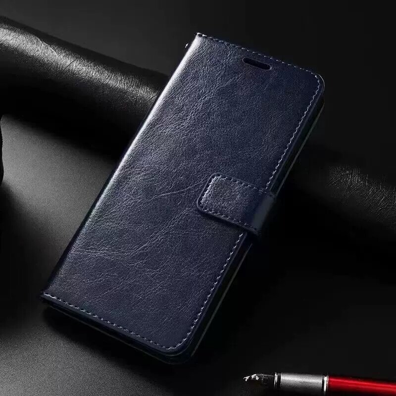Кожаный чехол-откидка для Redmi 12 5G в бирюзовом цвете с ремешком - защитный чехол для смартфона 12 5G