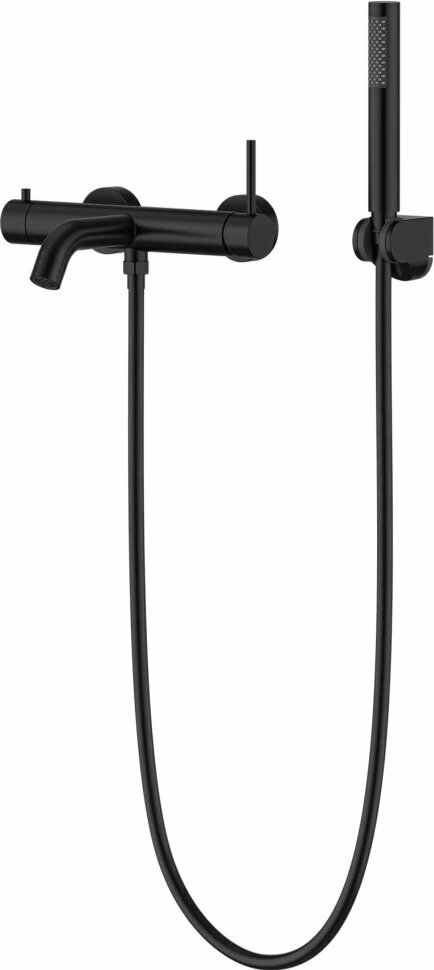 Смеситель для ванны Knotlor Eclipse SS-23/BL с душевым гарнитуром, черный матовый