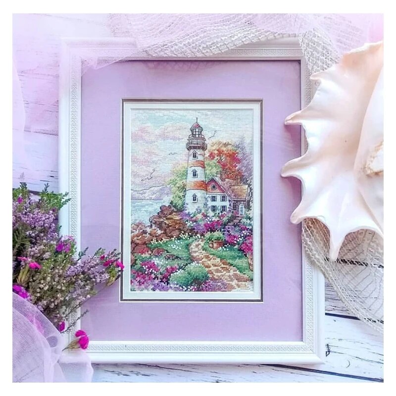 Набор для вышивки крестом Amishop Gold Collection Живописный маяк 16CT unprint canvas