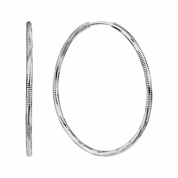 Серьги конго, серебро, 925 проба, родирование