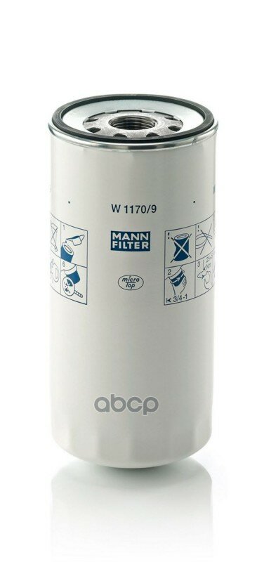 Фильтр масляный для FORD Cargo, FORD OTOSAN Cargo / New Cargo MANN-FILTER W 1170/9 MANN-FILTER арт. W 1170/9