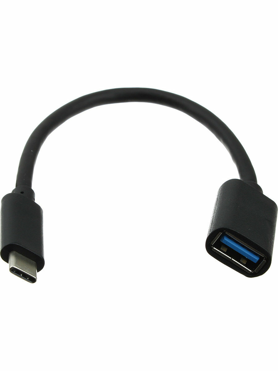 Переходник OTG USB Type C-USB 3.0 для ноутбука/смартфона, длина 0.15 м, черный