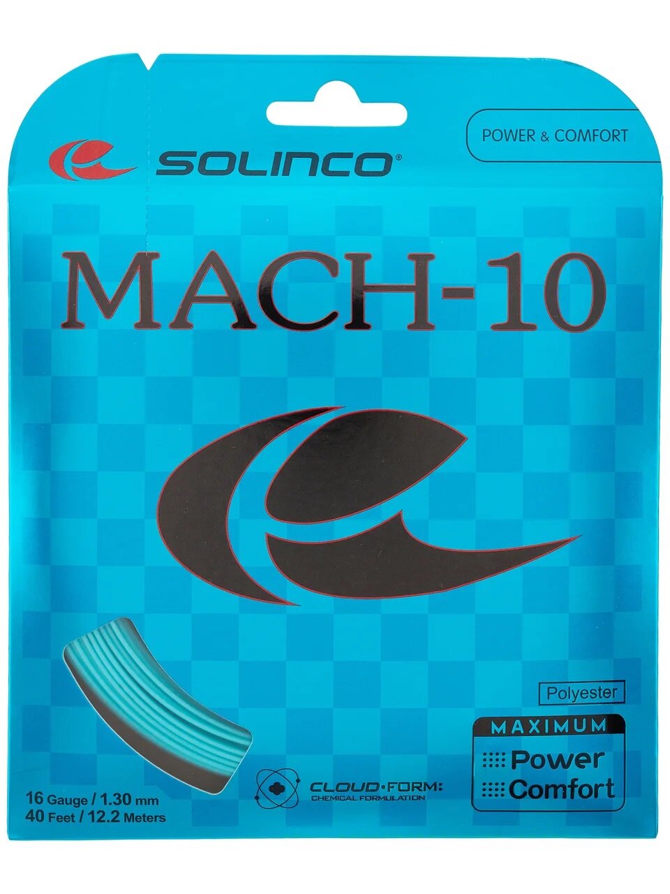 Струны для теннисной ракетки 1,30 мм 12 м SOLINCO Mach-10 (солинко Мах-10), цвет голубой