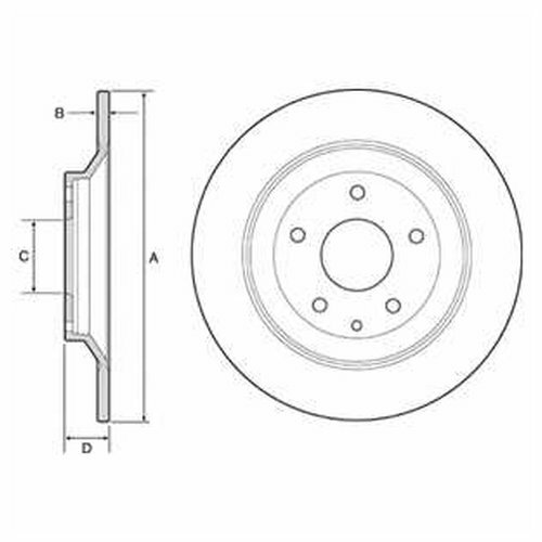 Диск тормозной задний Delphi BG4567C для Mazda CX-3, CX-5