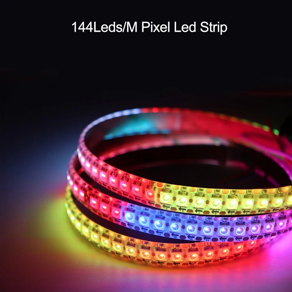 Умная светодиодная лента TNALANT RGB 144 LED/м 5В/12В WS2815, White PCB, 5M 144 IP30