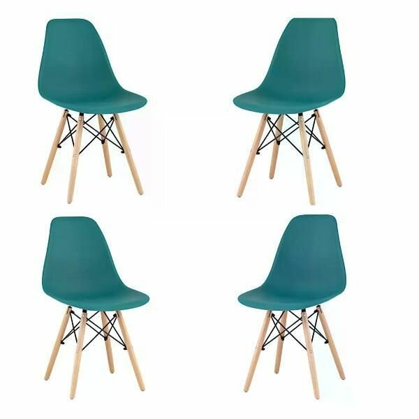 Стул обеденный СтулБержи для кухни Eames, аквамарин,2 шт