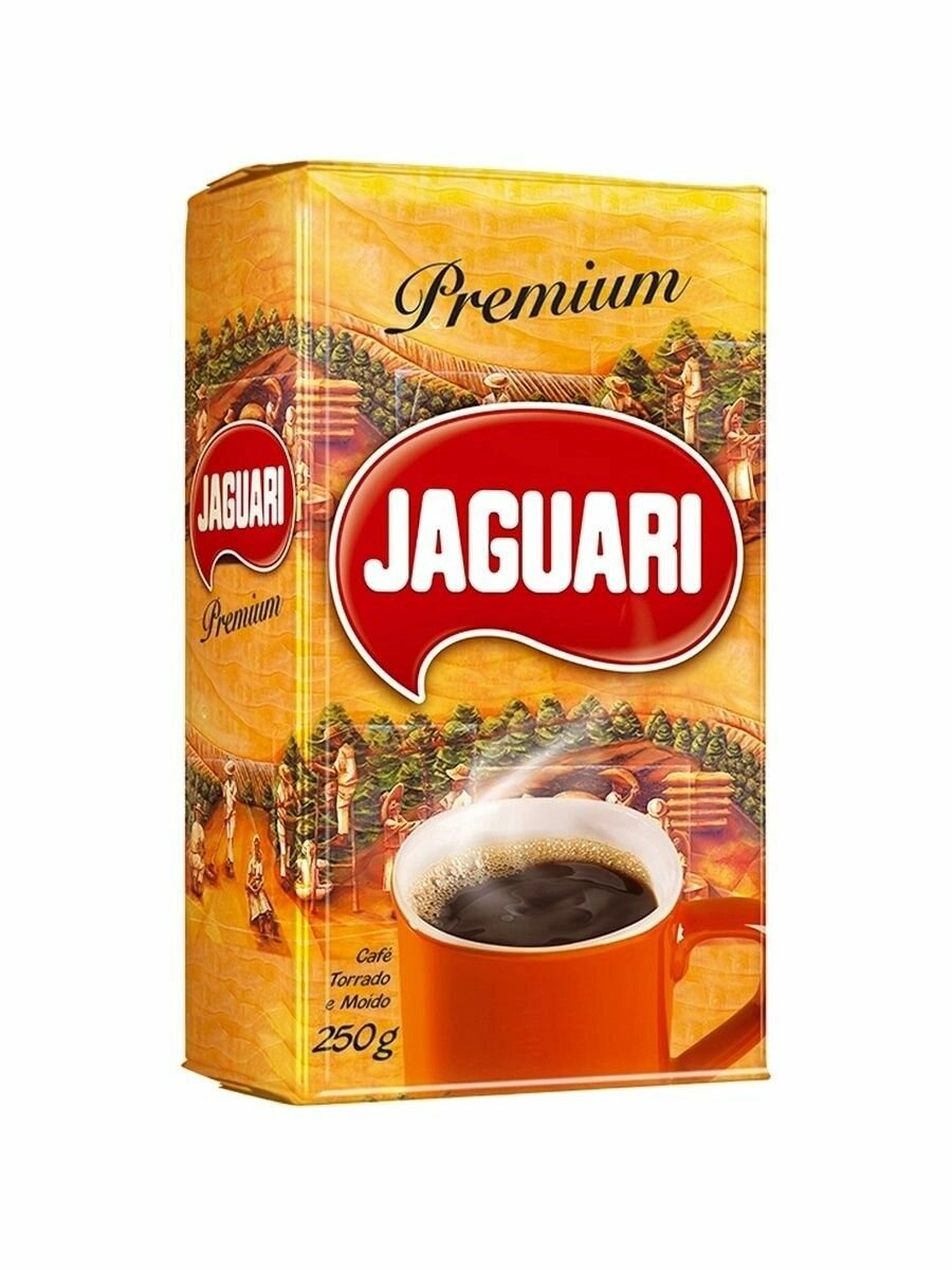 Бразильский молотый кофе JAGUARI Premium (250 гр) - 100% арабика средней обжарки среднего помола для любой кофеварки