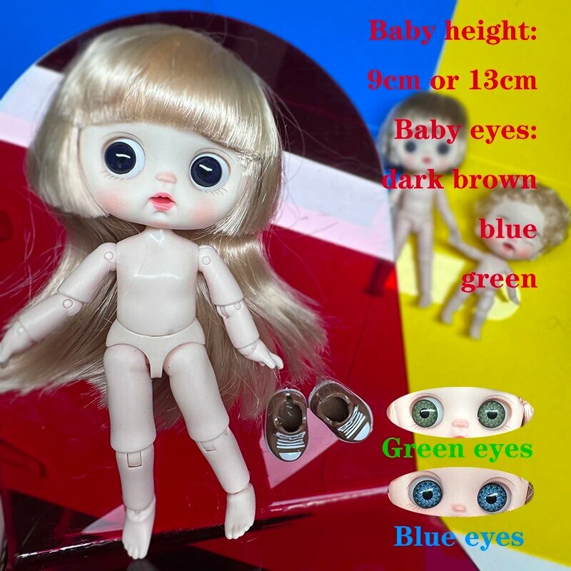 Mini BJD кукла Whiteroom OB11 9см, зеленые глаза