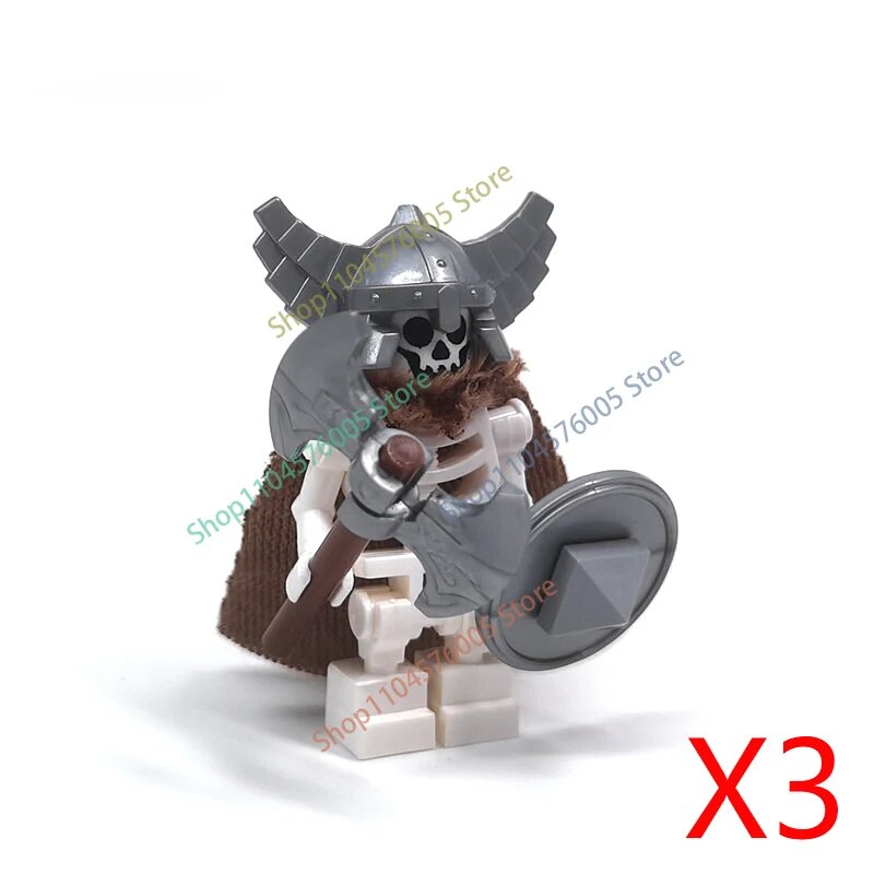 MOC Скелет Воин, 3шт, Цвет: A1-10-17