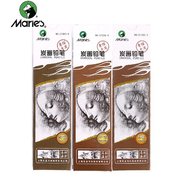 Maries Professional набор из 12 угольных карандашей 12pcs neutral