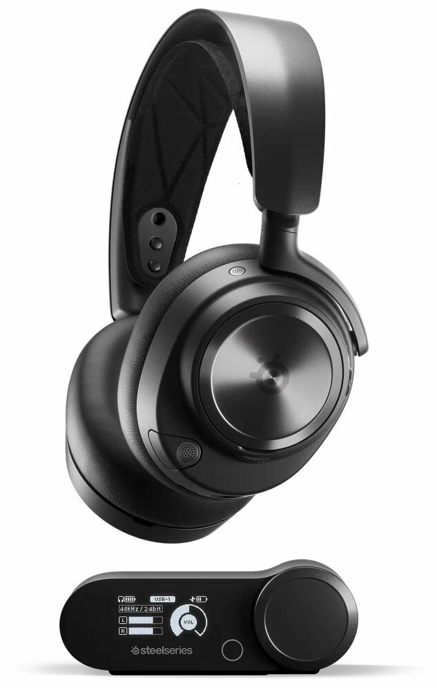 Игровые наушники SteelSeries Arctis Nova Pro Wireless (PC, Xbox, PlayStation), черный