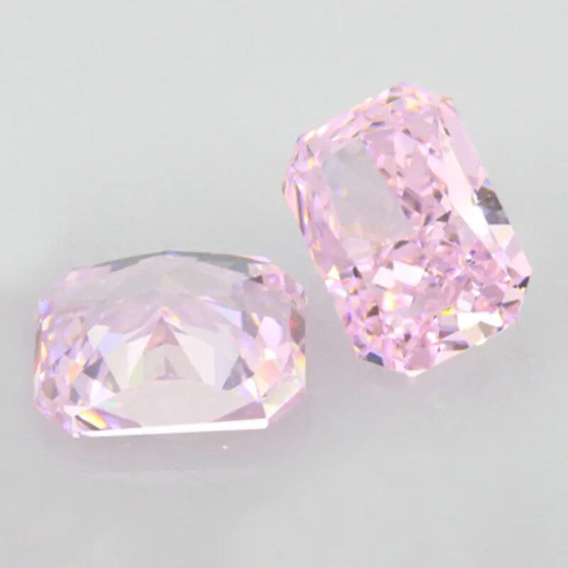 Синтетический кубический цирконий GS светло-лимонно-желтый 12x16mm-1Pcs, Light pink
