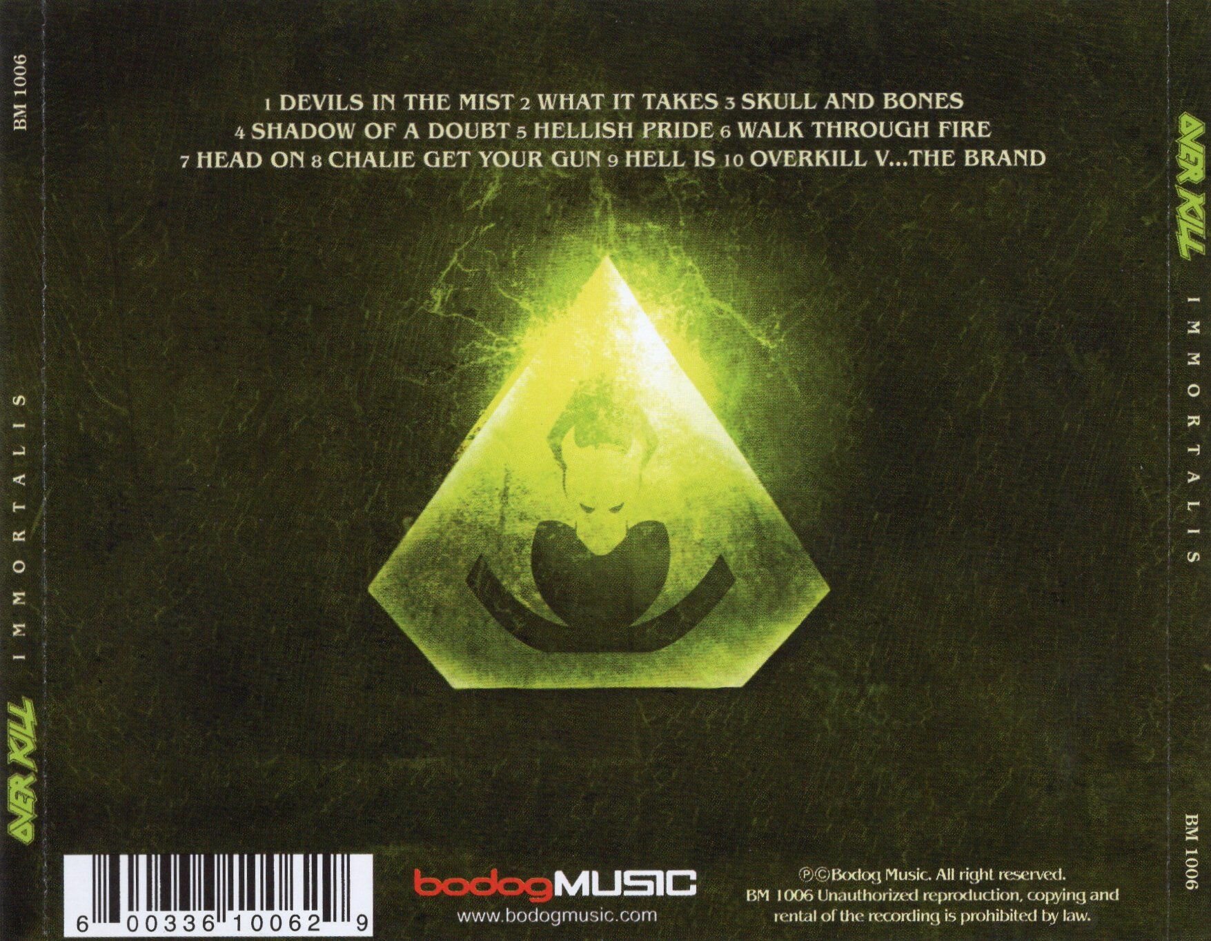 Overkill - Immortalis, 2007, 16-page, CD-Аудио — фото 1