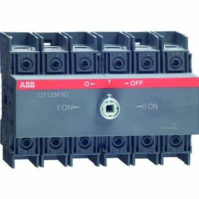 Рубильник реверсивный ABB OT125F3C (без ручки) 1SCA105037R1001