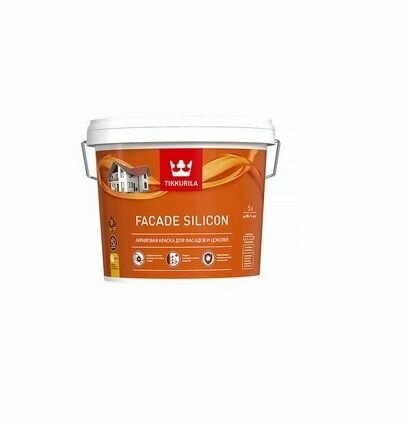 Краска Tikkurila Facade Silicon, объем 5 л, акриловая, для фасадов и цоколей 700011475