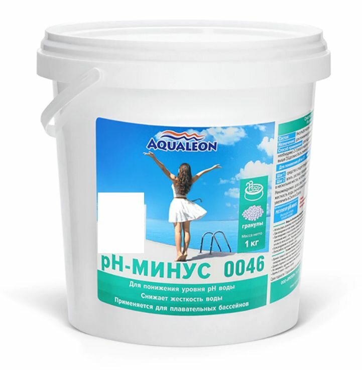 Регулятор pH-минус для бассейна 1 кг AQUALEON