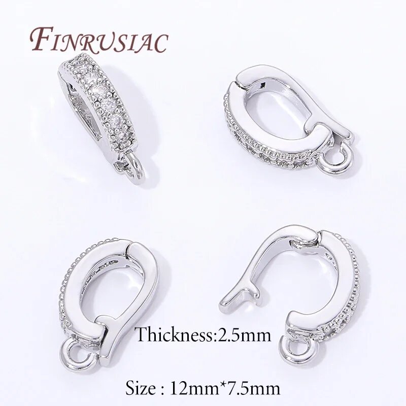 Бейлы для серег FINRUSIAC, серебряные, 8 шт.