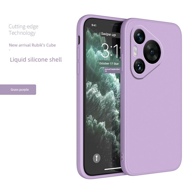 Чехол для Huawei Pura 70 Pro+ из жидкого силикона, орхидея пурпурный, одиночный, защита мобильного телефона