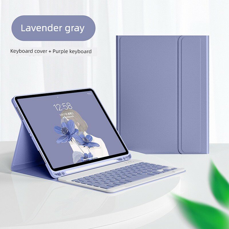 IPad Pro 2024 13-дюймовый комплект с сиреневой клавиатурой и держателем для ручки