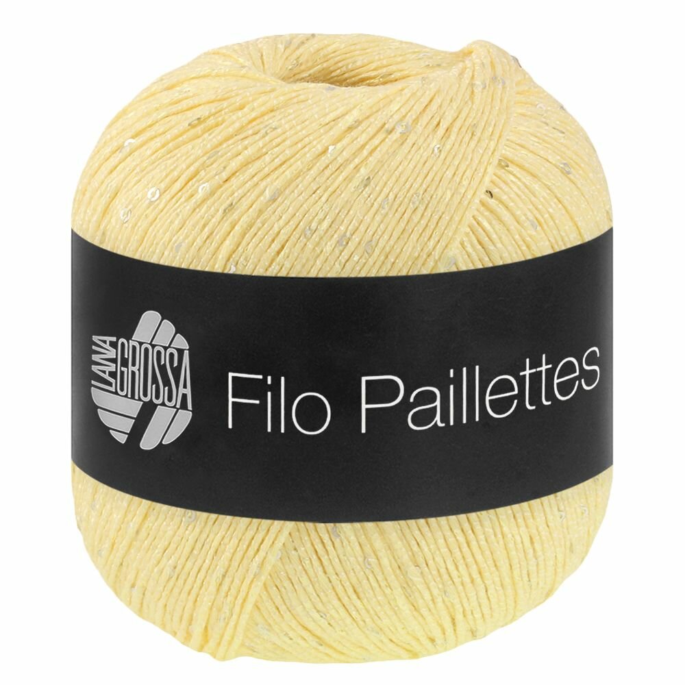 Пряжа для вязания Lana Grossa Filo Paillettes (03 Vanille) 1 моток 50 г/155 м