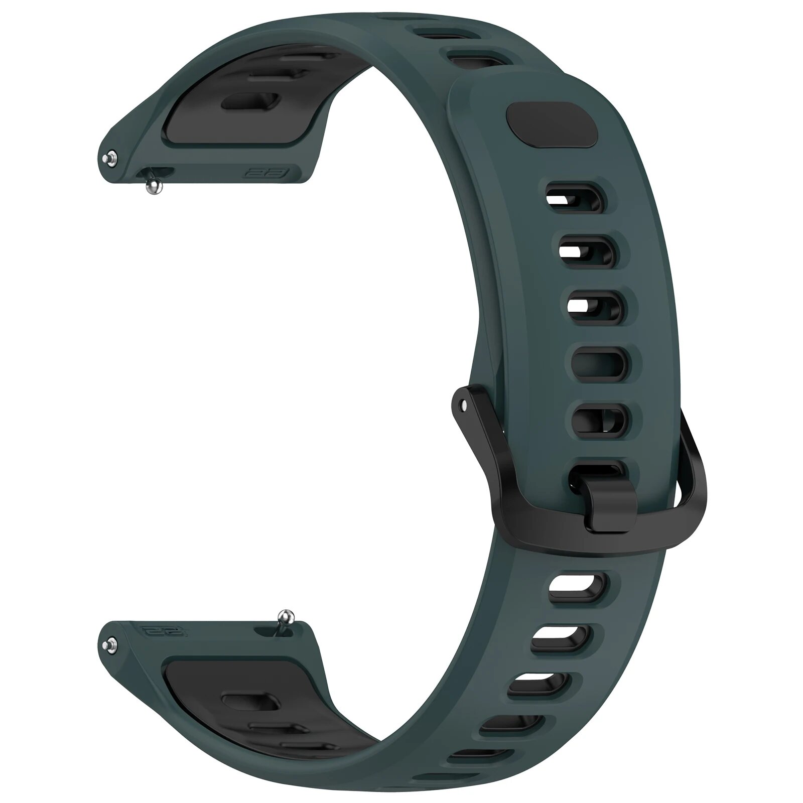 Силиконовый ремешок 22 мм для умных часов COROS TAMISTER Deep green black
