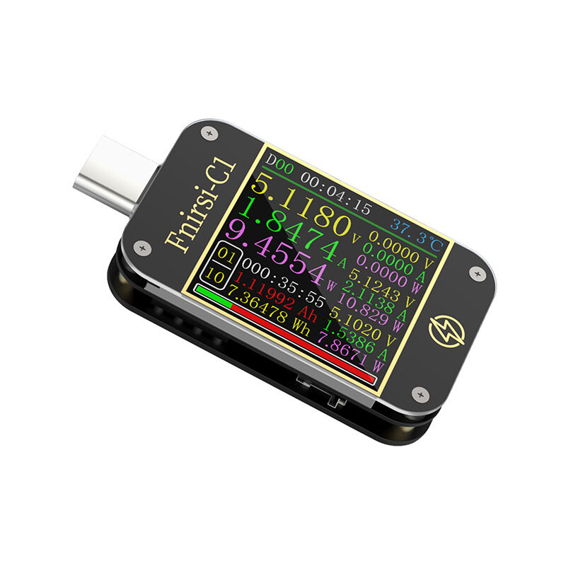 USB-тестер FNIRSI-C1, измеритель напряжения и тока Цифровой прибор для измерения напряжения