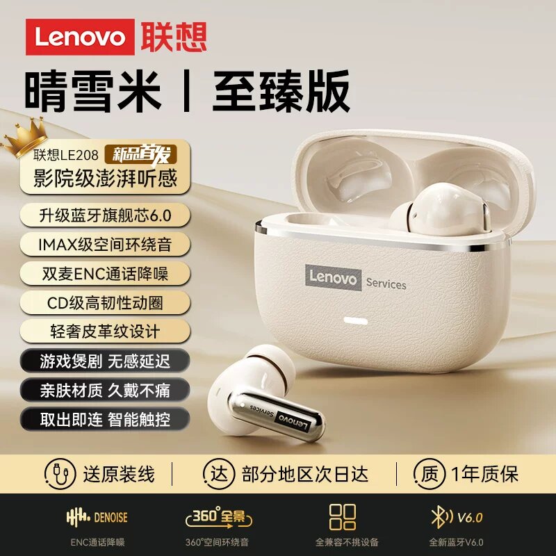 Беспроводные Bluetooth-наушники Lenovo 2026: Новая модель, внутриканальные, с шумоподавлением, для гейминга и