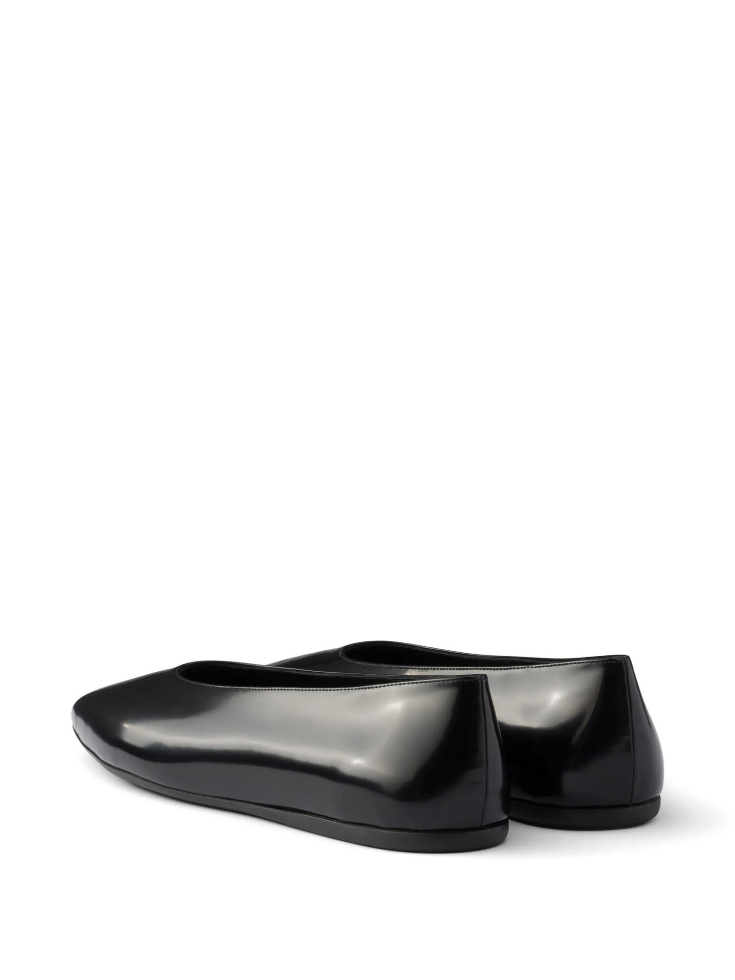 Балетки Prada Brushed leather ballerinas, размер 38 EU, black/black — фото 1