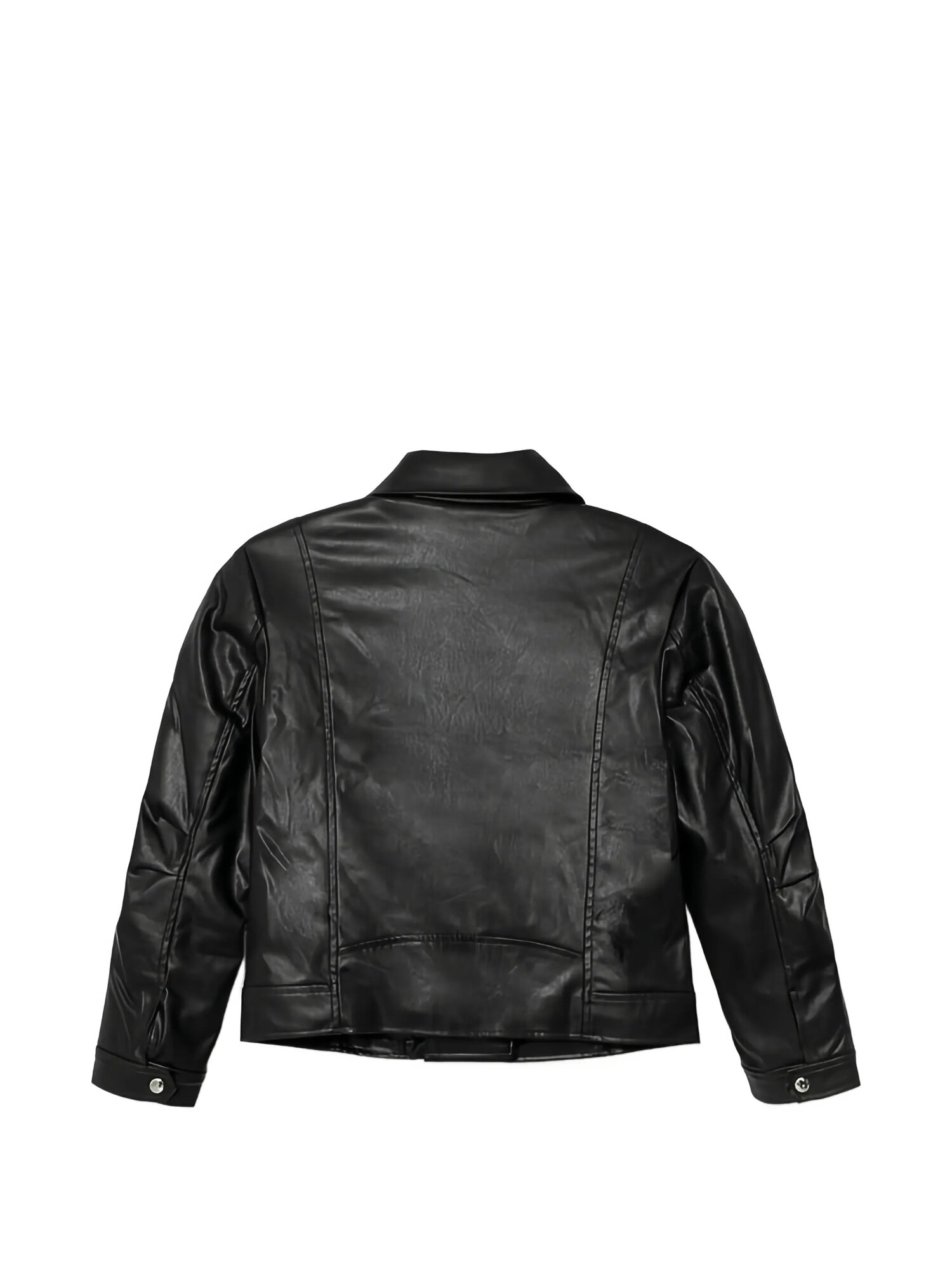 Куртка UNITED COLORS OF BENETTON Zip biker jacket, размер 16 лет, черный/серый металик — фото 1