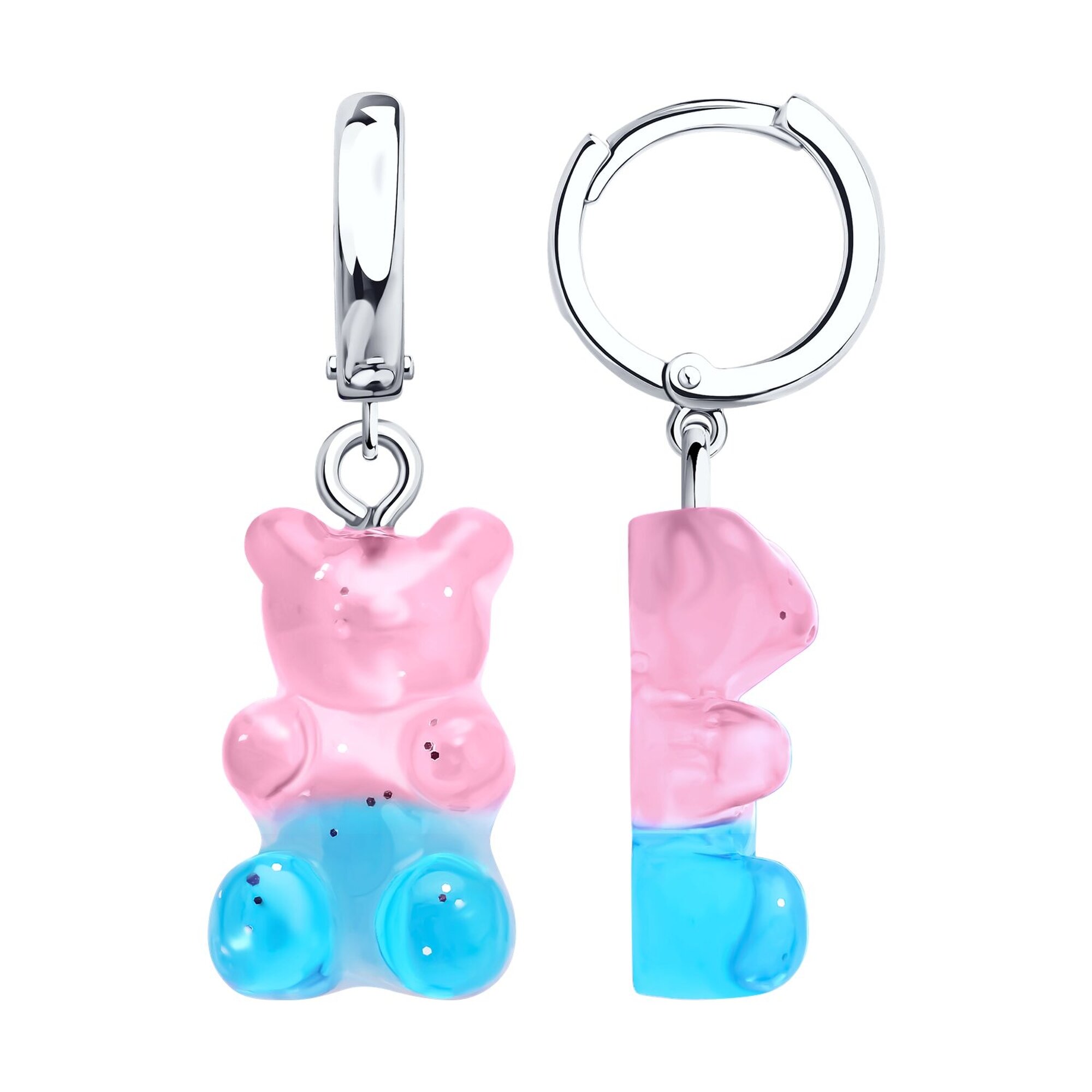 Серьги Diamant online, серебро, 925 проба, родирование