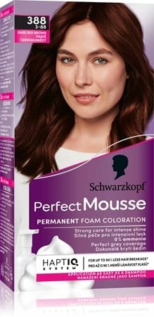 Краска для волос Schwarzkopf Perfect Mousse, оттенок 388 dark red brown, 1 шт