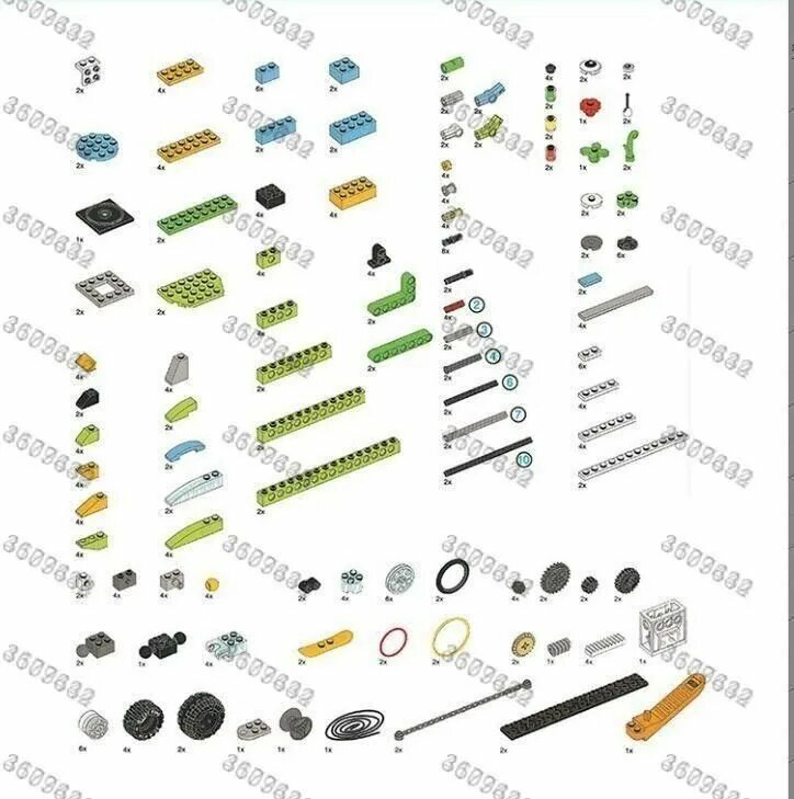 Ресурсный дополнительный набор деталей для робототехники Wedo 2.0 ведо детали конструктора блочного для детей