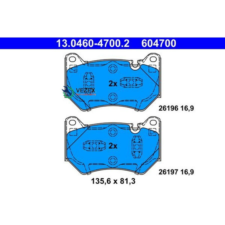ATE 13046047002 13.0460-4700.2 колодки дисковые передние!\ Audi Q5 16>